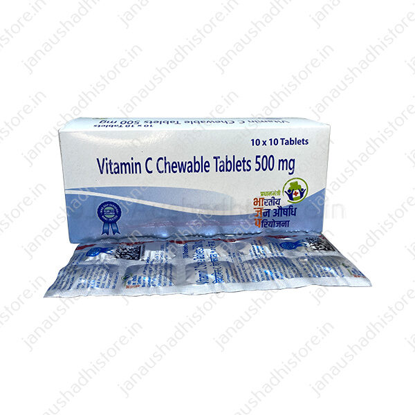 Vitamin C 500mg Chewable Tablet – Janaushadhi Store